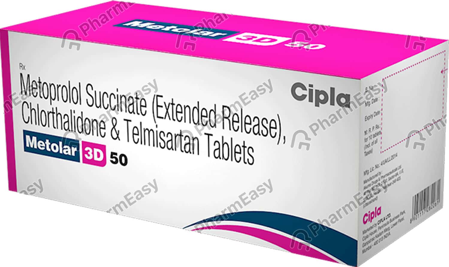 Buy Metolar 3d 50mg Strip Of 10 Tablets Online at Flat 15% OFF | PharmEasy