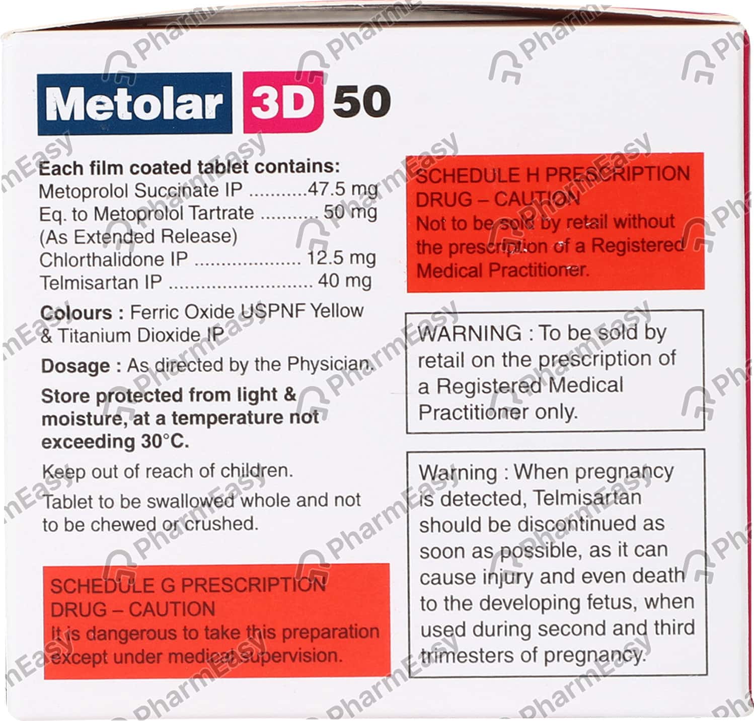 Buy Metolar 3d 50mg Strip Of 10 Tablets Online at Flat 15% OFF | PharmEasy