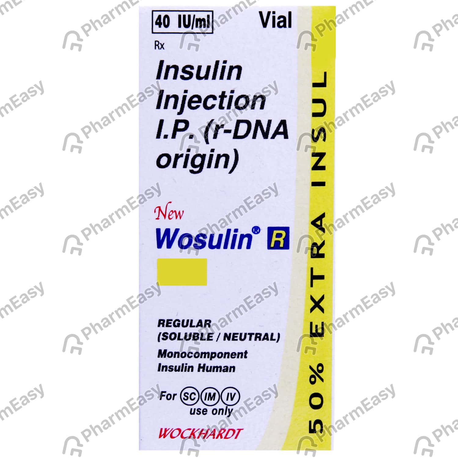 Wosulin R 40 IU/ML Injection (15): Uses, Side Effects, Price & Dosage ...