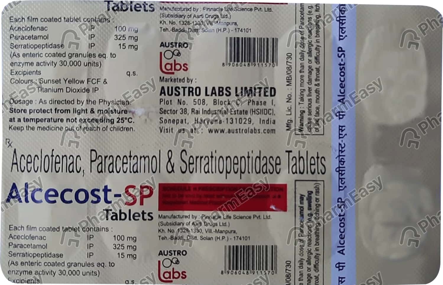 Alcecost Sp Strip Of 10 Tablets: Uses, Side Effects, Price & Dosage ...