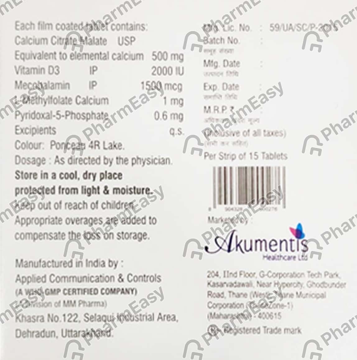Buy Calking Hd Strip Of 15 Tablets Online at Flat 15% OFF | PharmEasy