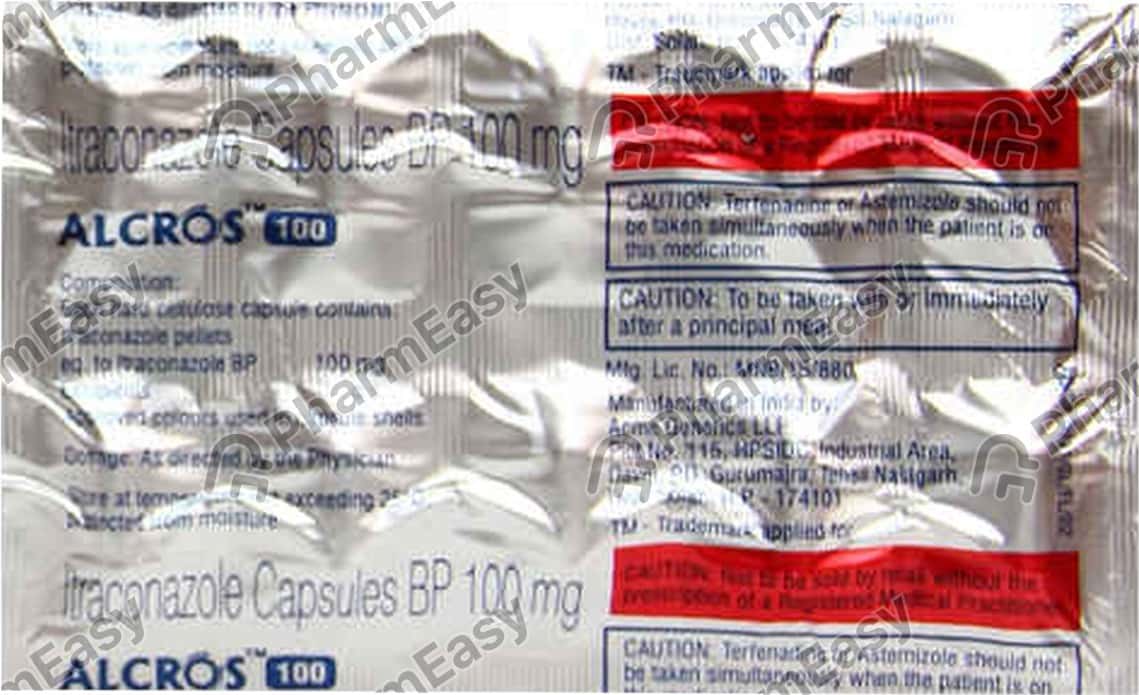 Alcros 100 Capsules: Uses, Side-effects, Price, Dosage & More Info ...