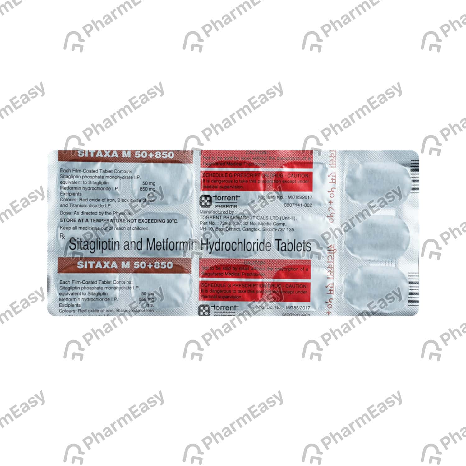 Sitaxa M 50/850mg Strip Of 15 Tablets: Uses, Side Effects, Price ...