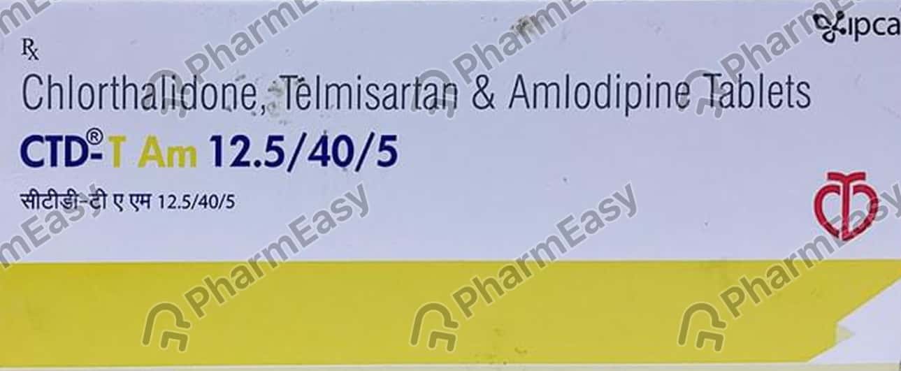 Ctd T Am 12.5/40/5mg Strip Of 10 Tablets: Uses, Side Effects, Price ...