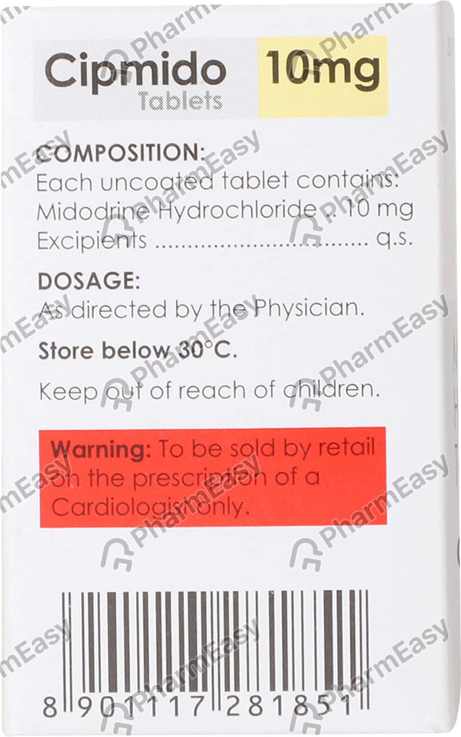 Buy Cipmido 10 MG Tablet (30) Online at Flat 15% OFF | PharmEasy