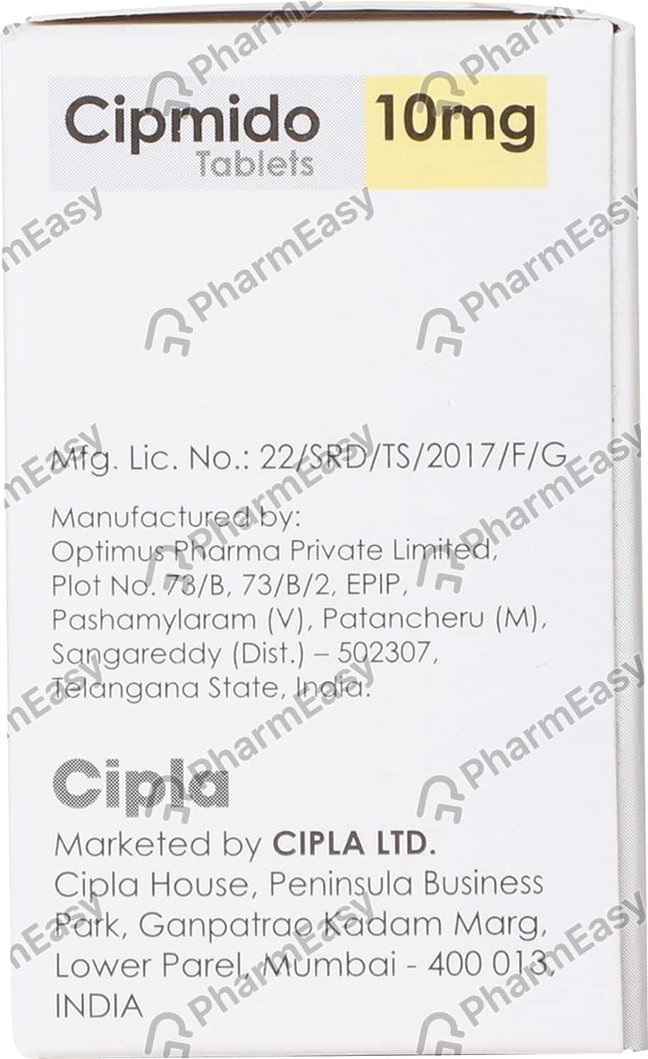 Buy Cipmido 10 MG Tablet (30) Online at Flat 15% OFF | PharmEasy