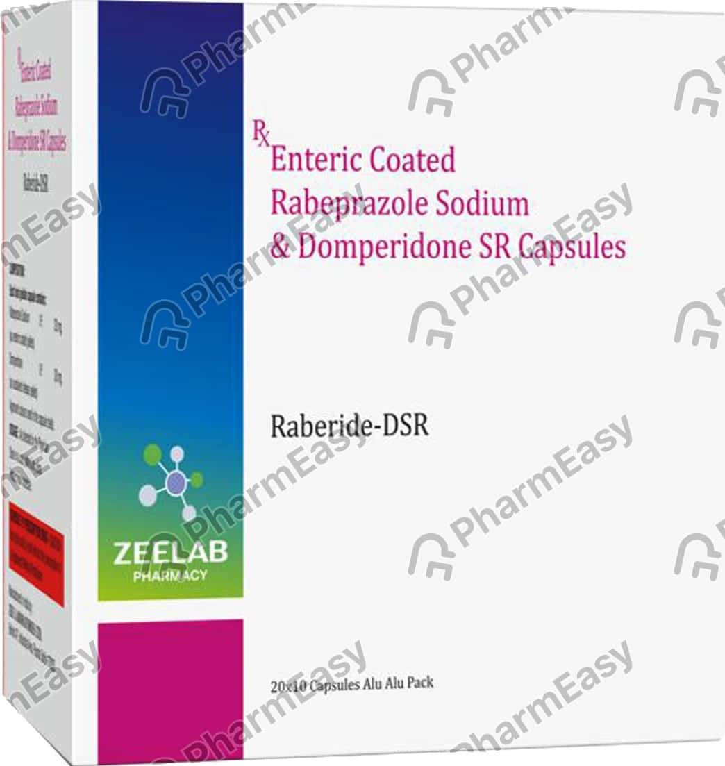 Raberide Dsr Strip Of 10 Capsules: Uses, Side Effects, Price & Dosage ...