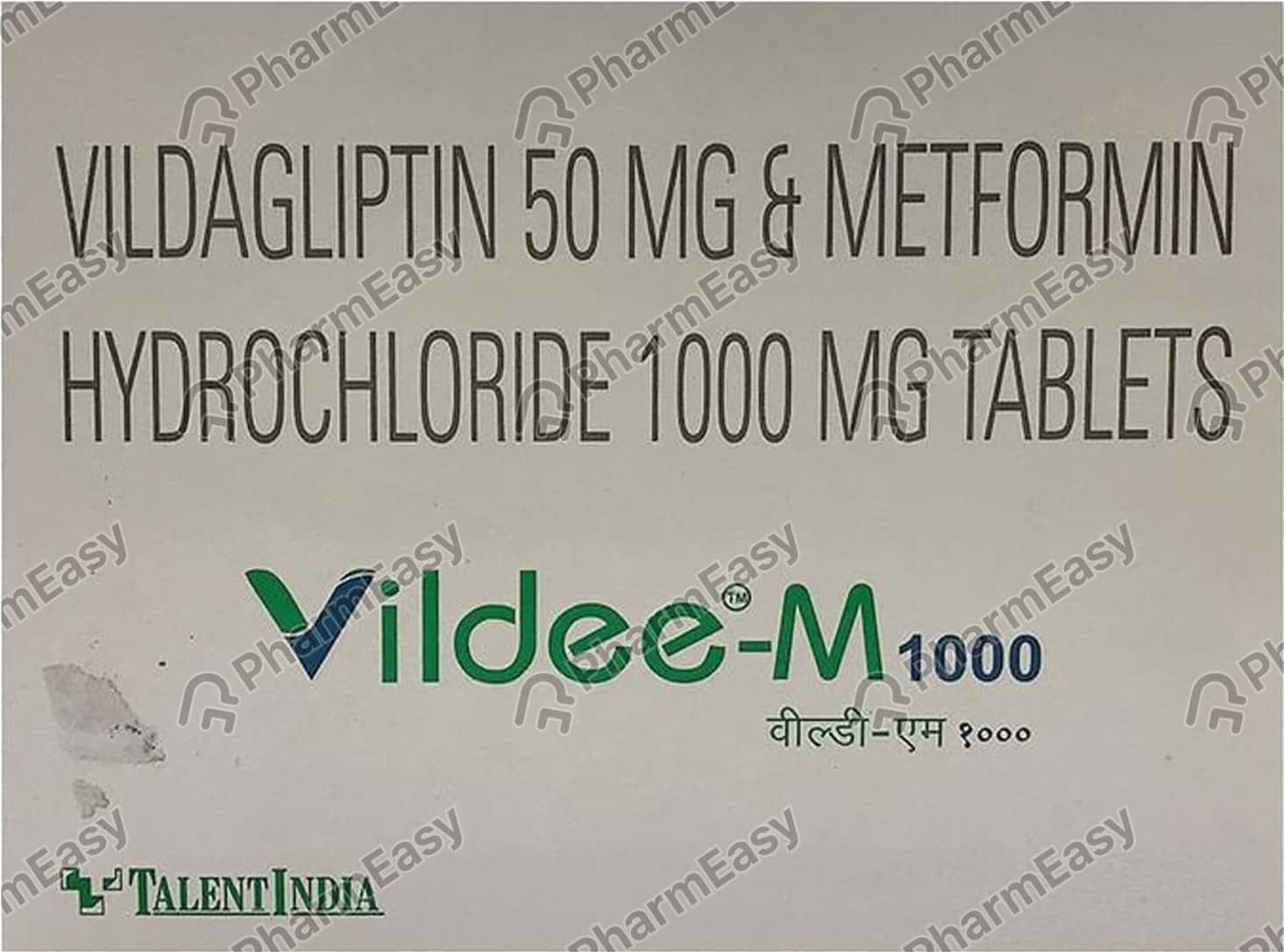 Vildee M 1000/50mg Strip Of 15 Tablets: Uses, Side Effects, Price ...