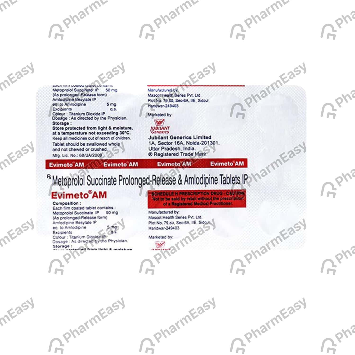 Buy Evimeto Am Strip Of 15 Tablets Online at Flat 15% OFF | PharmEasy