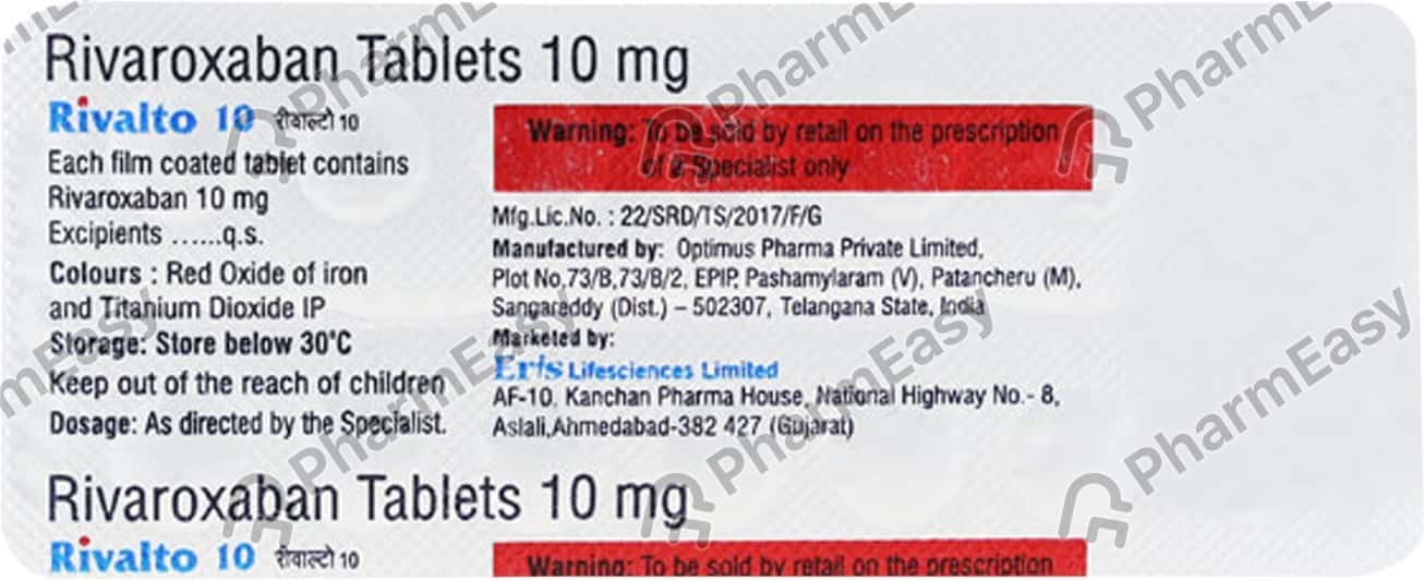 Rivalto 10 MG Tablet (14): Uses, Side Effects, Price & Dosage | PharmEasy
