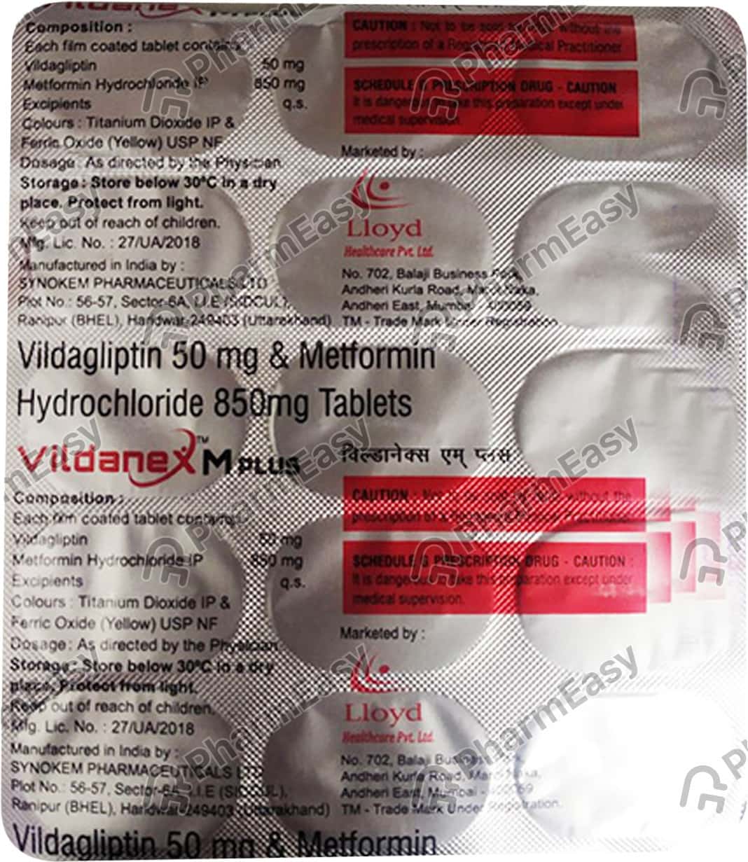 Vildanex M Plus Strip Of 15 Tablets: Uses, Side Effects, Price & Dosage ...