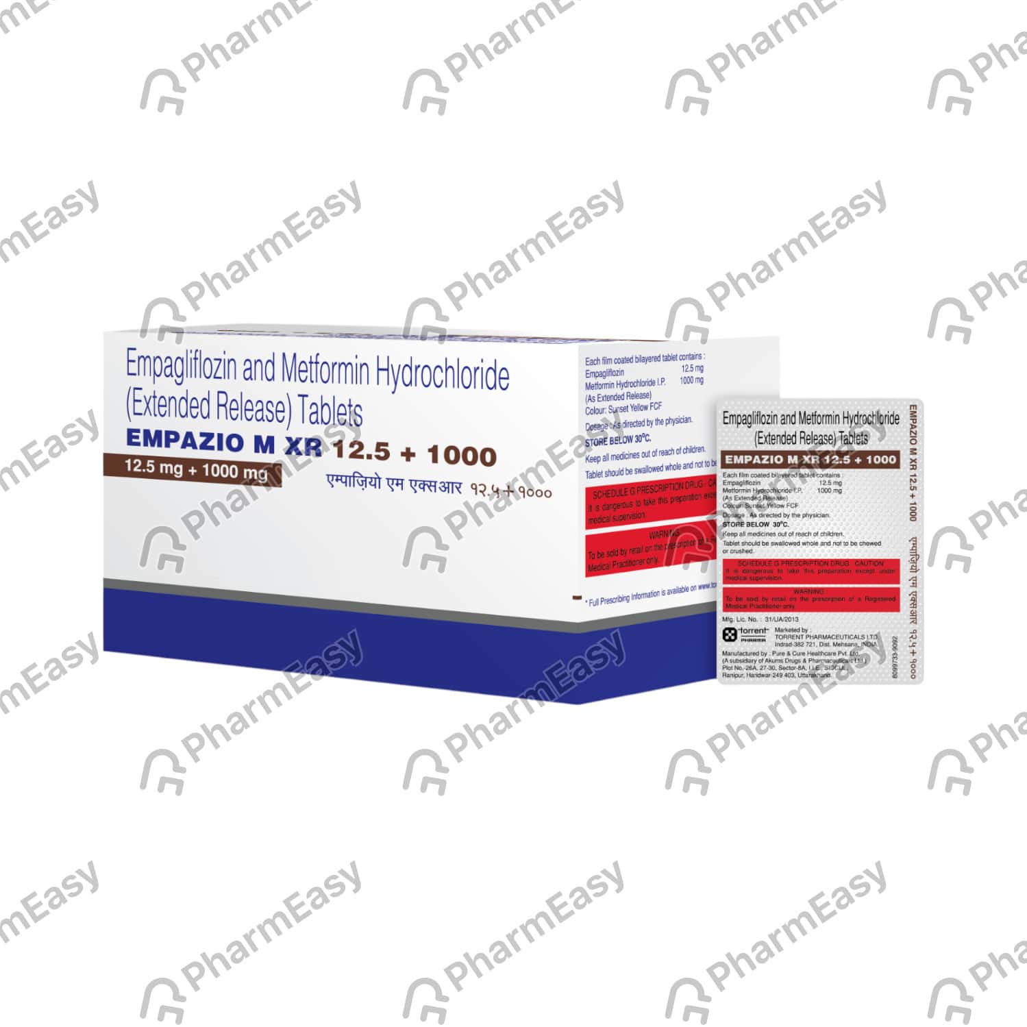 Empazio M Xr 12.5/1000mg Strip Of 10 Tablets: Uses, Side Effects, Price ...