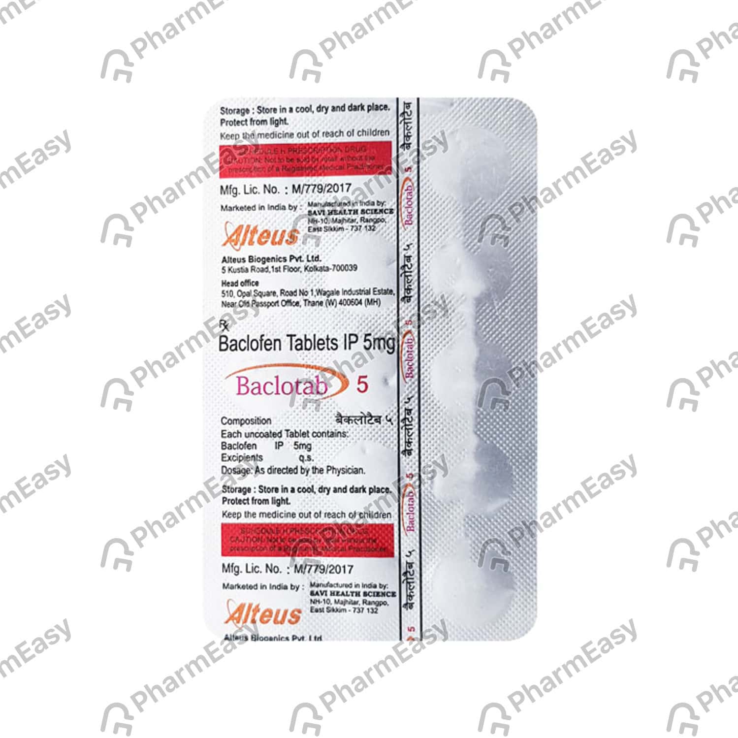 Buy Baclotab 5 MG Tablet (15) Online at Flat 15% OFF | PharmEasy