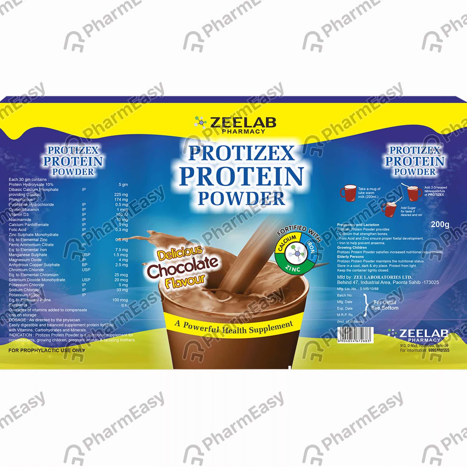 Buy Protizex Chocolate Flavour Jar Of 200gm Powder Online at Flat 15% ...