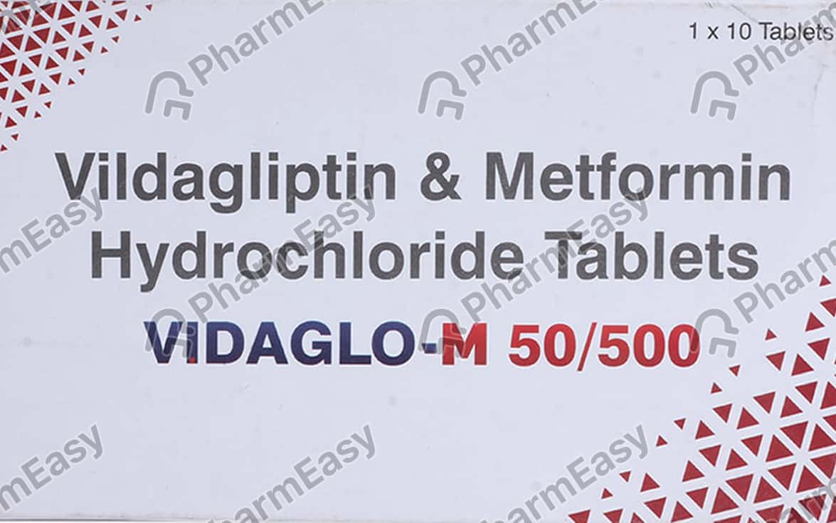Vidaglo M 50/500mg Strip Of 10 Tablets: Uses, Side Effects, Price ...