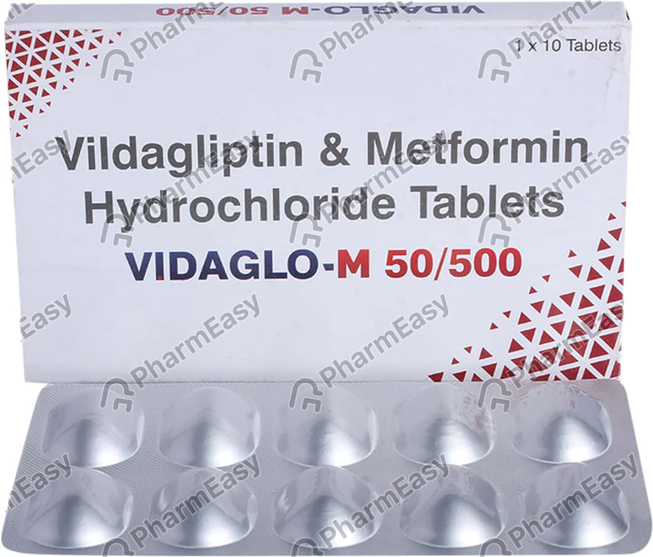 Vidaglo M 50/500mg Strip Of 10 Tablets: Uses, Side Effects, Price ...