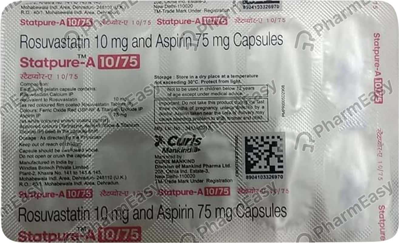 Statpure A 10/75mg Strip Of 10 Capsules: Uses, Side Effects, Price ...