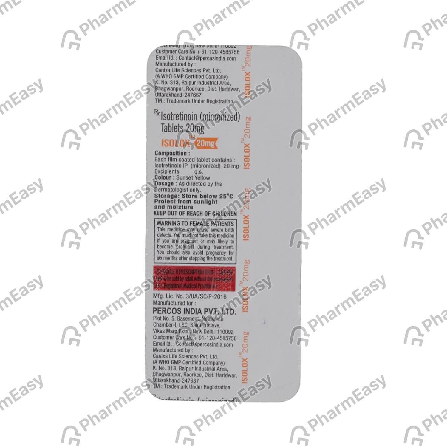 Buy Isolox 20 MG Tablet (10) Online at Flat 15% OFF | PharmEasy