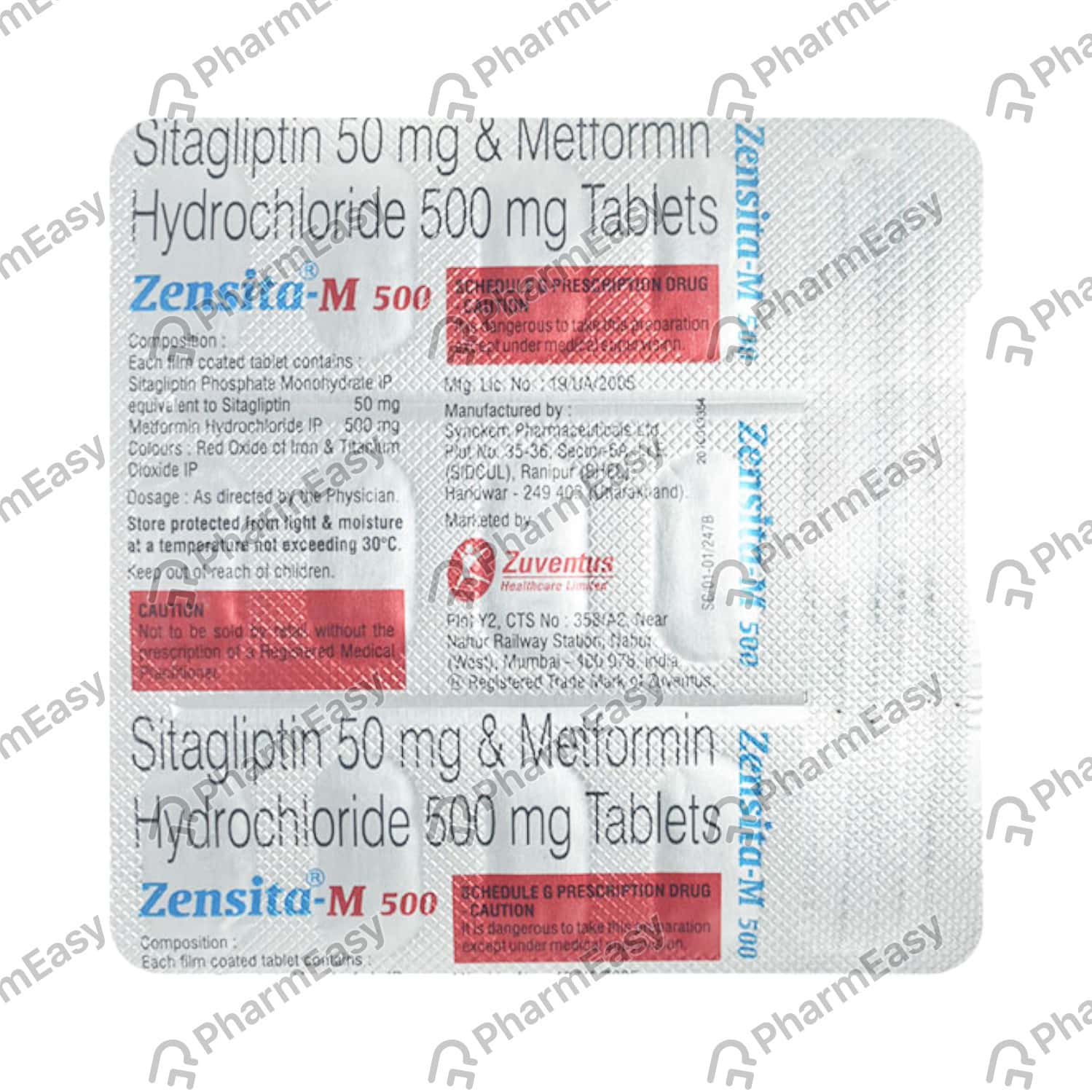 Zensita M 500mg Strip Of 15 Tablets: Uses, Side Effects, Price & Dosage ...