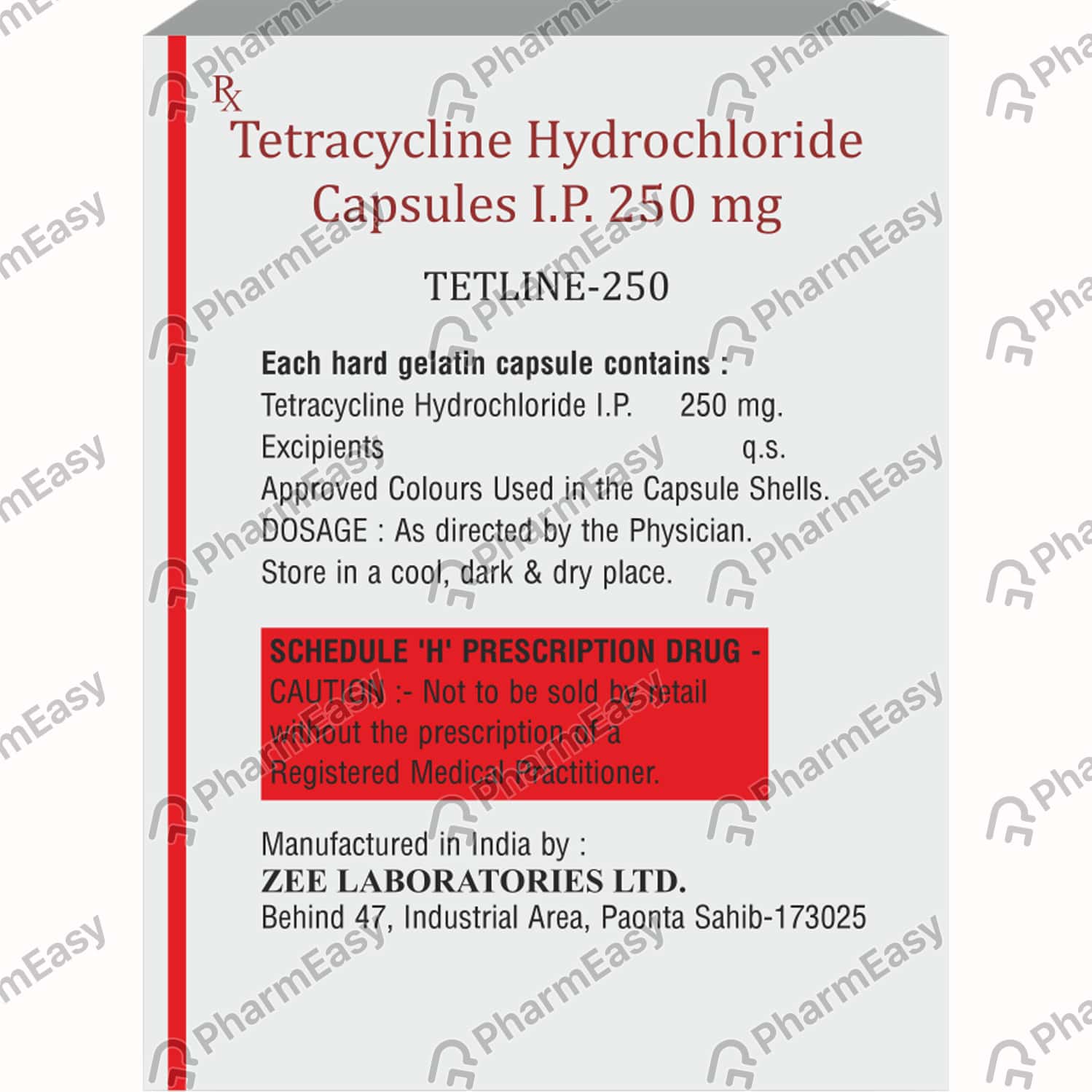 Buy Tetline 250 MG Capsule (10) Online at Flat 15% OFF | PharmEasy