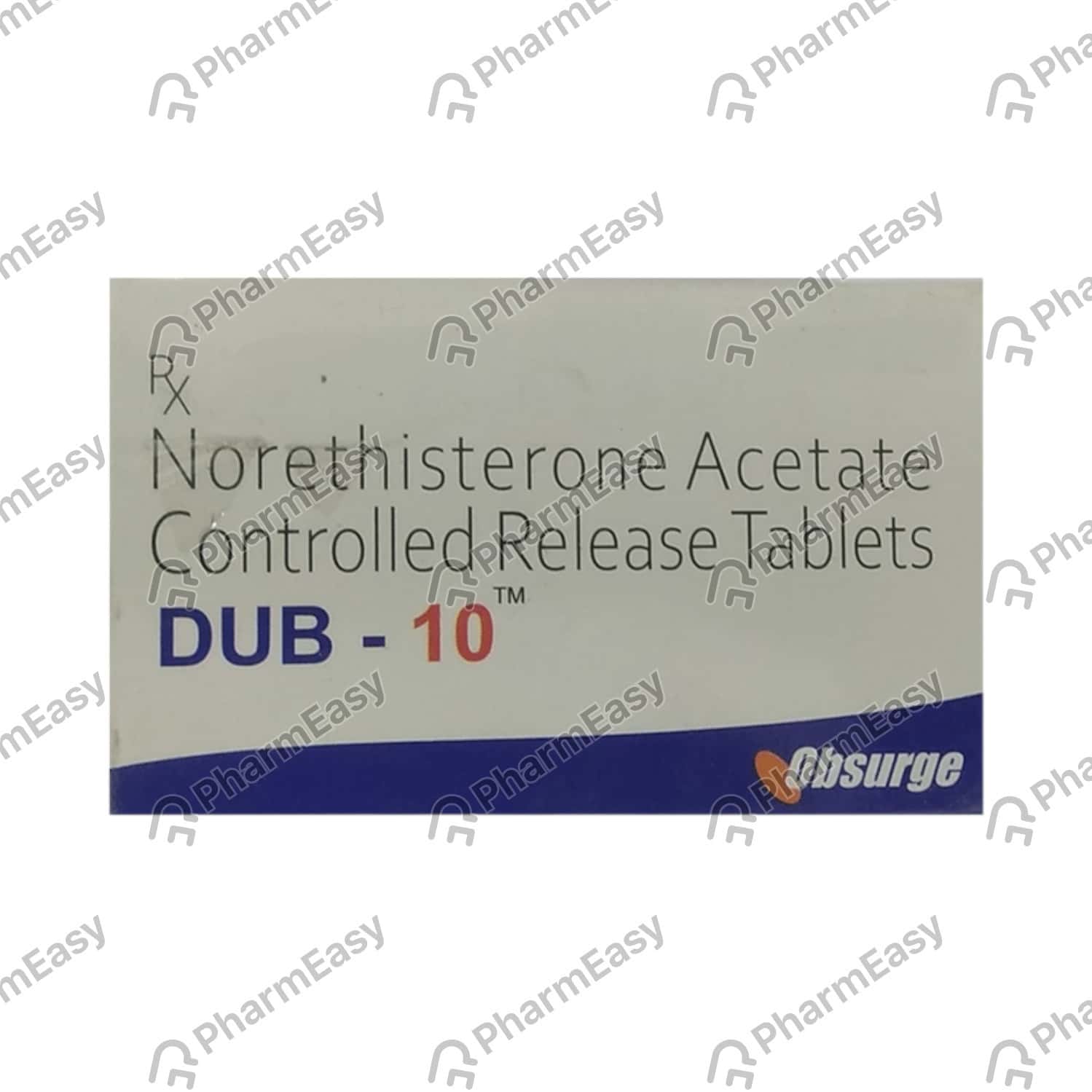 Dub 10 MG Tablet (10): Uses, Side Effects, Price & Dosage | PharmEasy