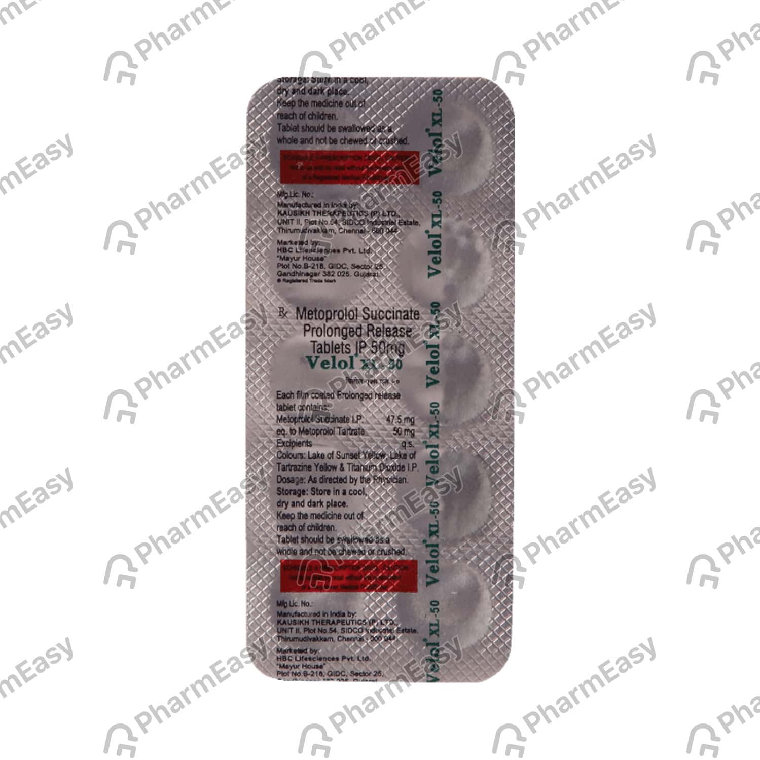 Velol Xl 50 MG Tablet (15): Uses, Side Effects, Price & Dosage | PharmEasy