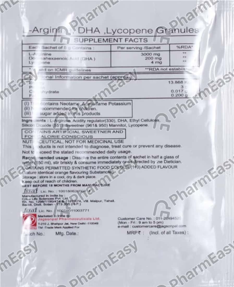 Buy Lycored Preg Orange Flavour Sugar Free Sachet Of 5gm Granules ...