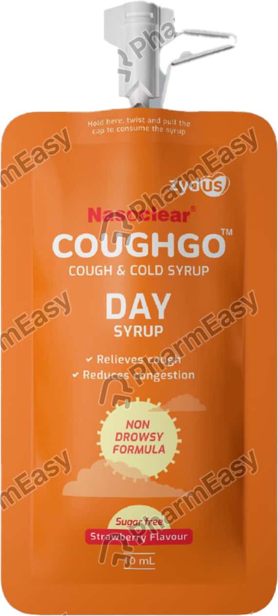 Buy Nasoclear Coughgo Strawberry Flavour Sugar Free Day/Night Pouch Of ...
