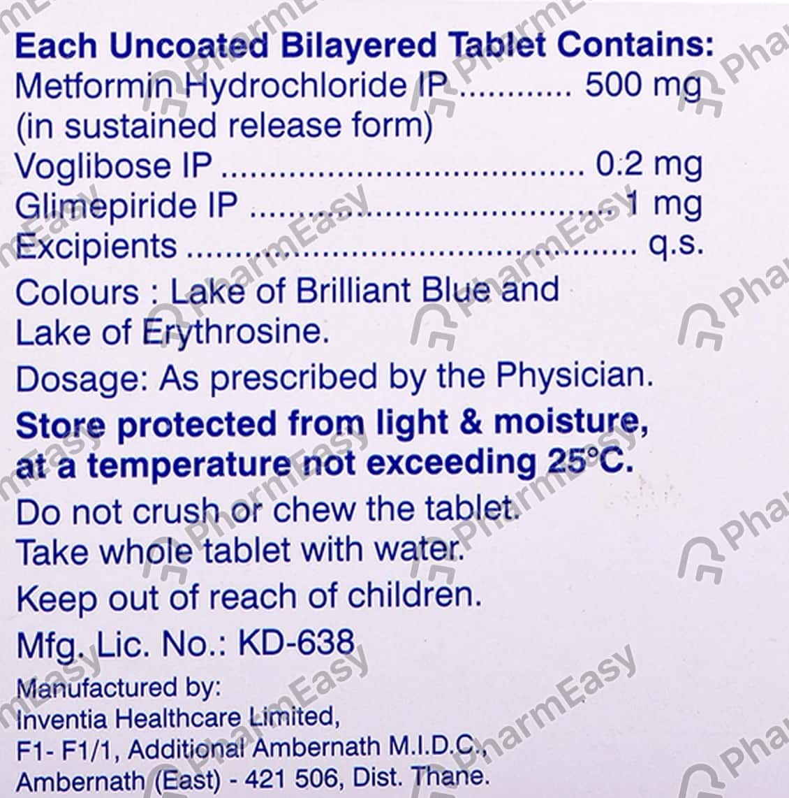 K Glim Trio 1mg Strip Of 15 Tablets: Uses, Side Effects, Price & Dosage ...