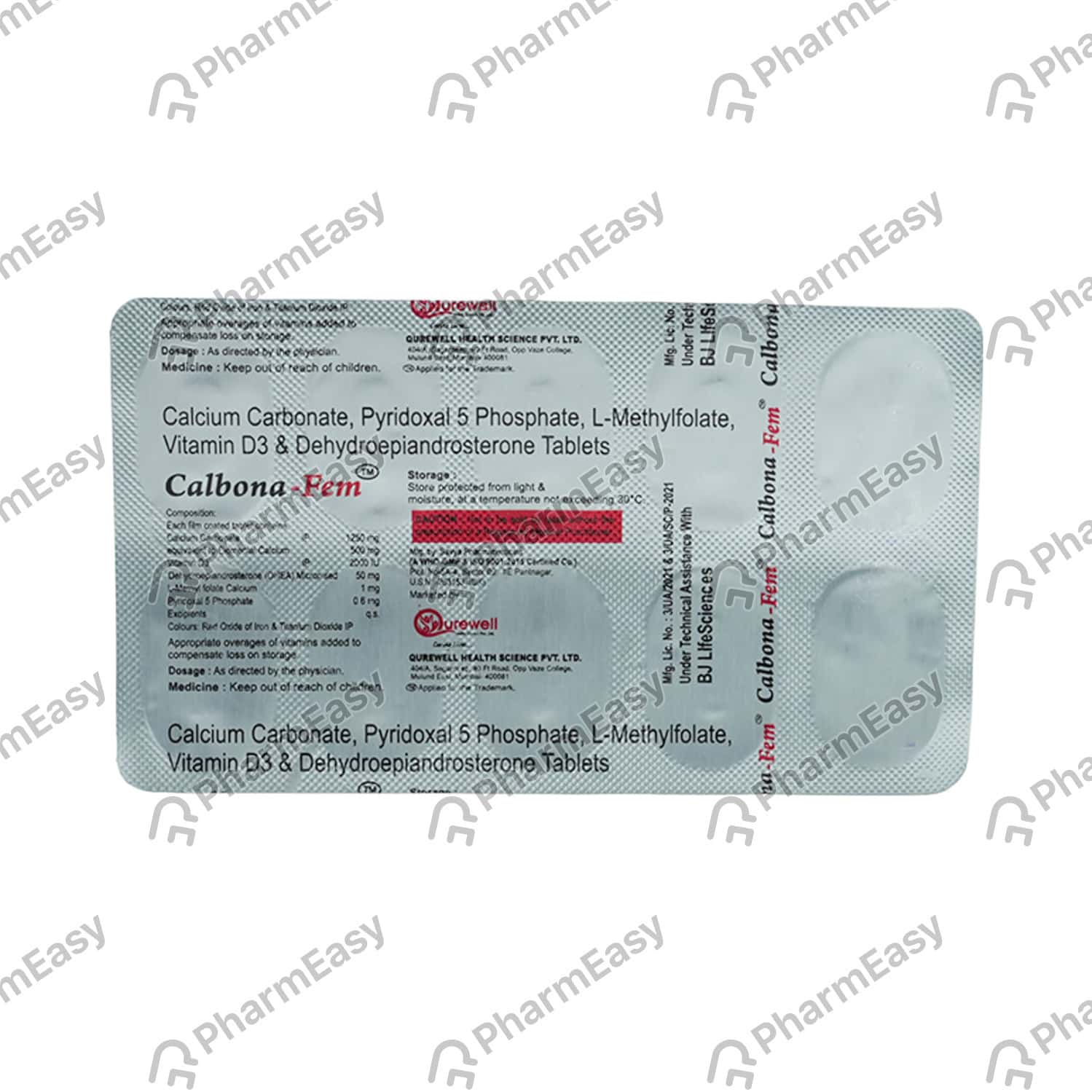 Buy Calbona Fem Strip Of 10 Tablets Online & Save Up to 24% at PharmEasy