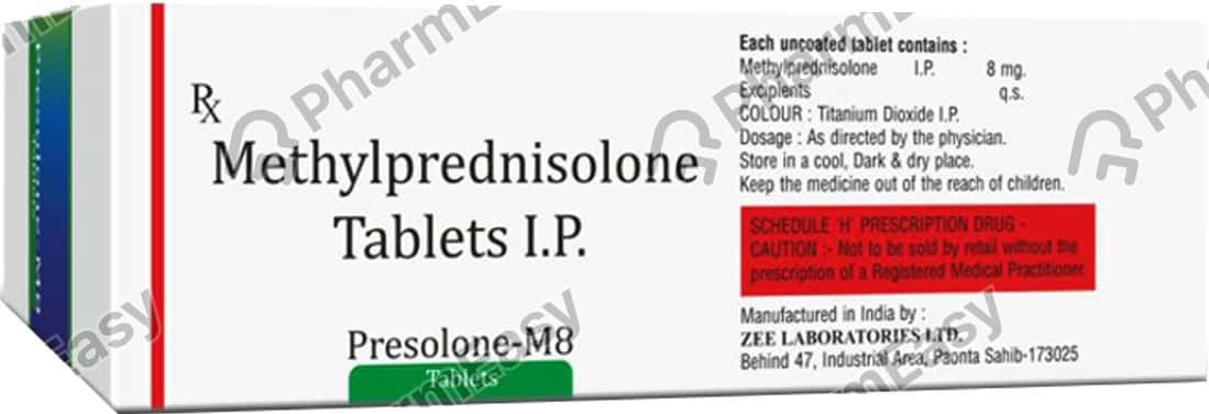 Presolone M 8 MG Tablet (10): Uses, Side Effects, Price & Dosage ...