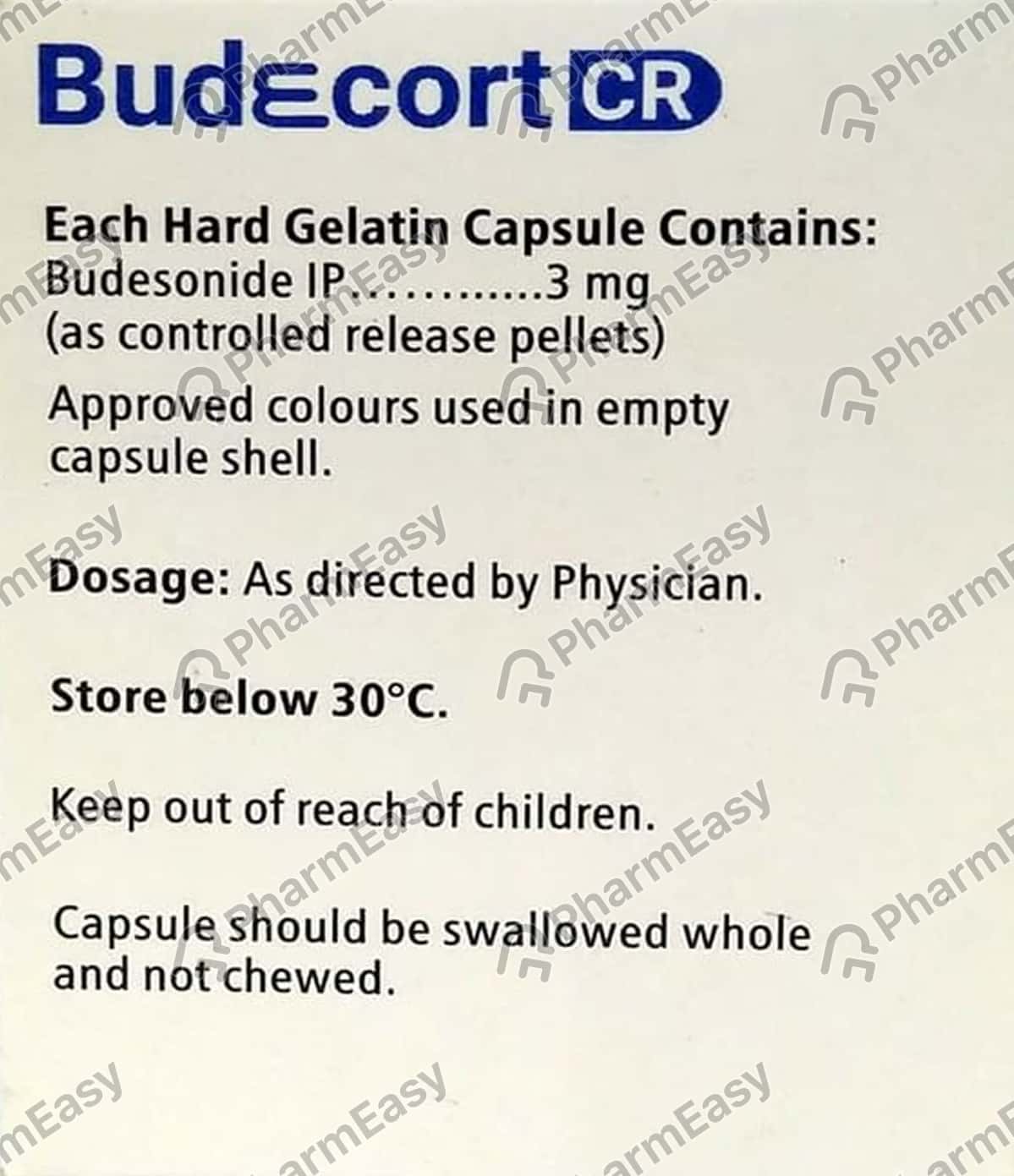 Budecosrt Cr 3 MG Capsule (30): Uses, Side Effects, Price & Dosage ...