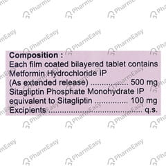 Sitacip M 100/500mg Strip Of 10 Tablets: Uses, Side Effects, Price & Dosage | PharmEasy