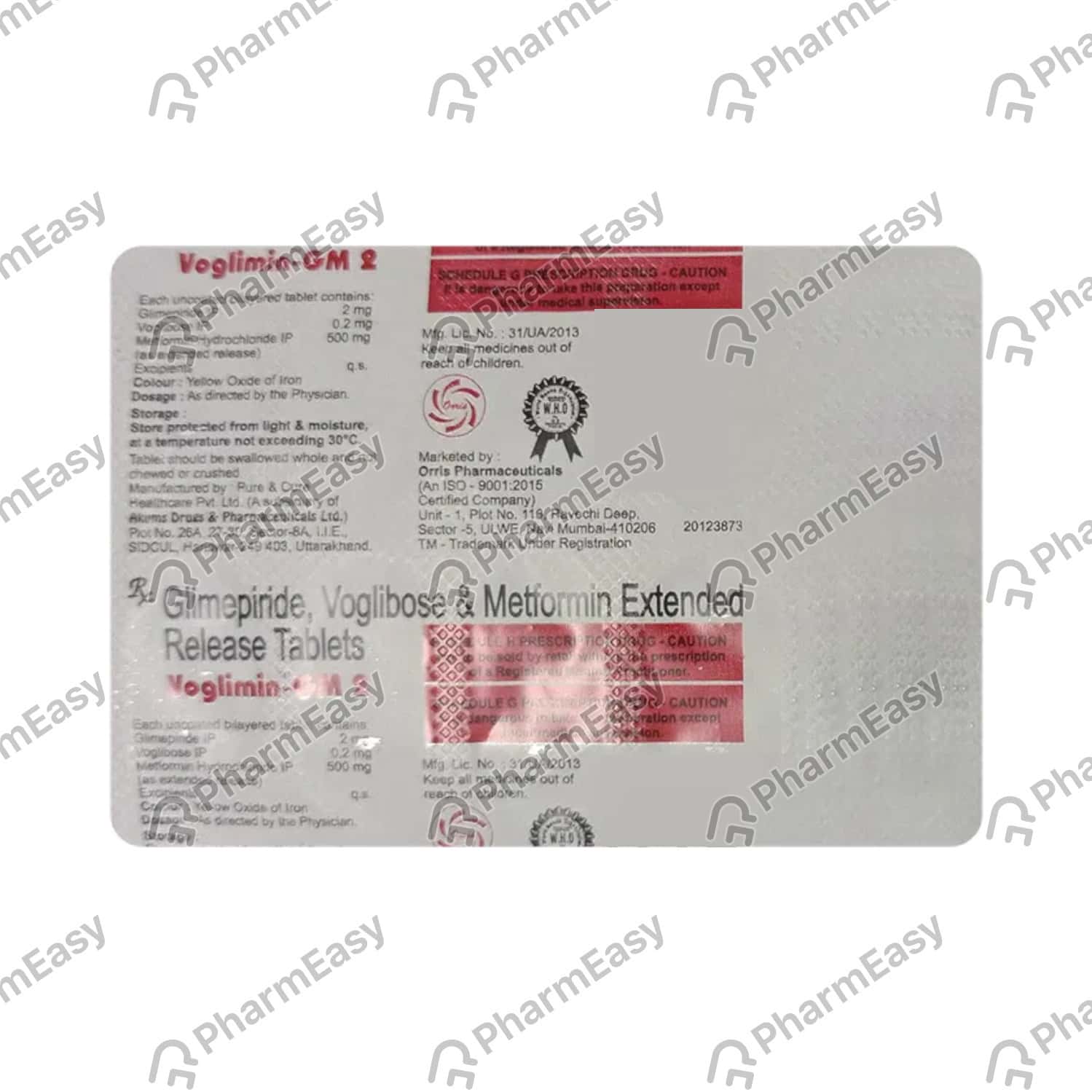 Voglimin Gm 2mg Strip Of 10 Tablets: Uses, Side Effects, Price & Dosage ...
