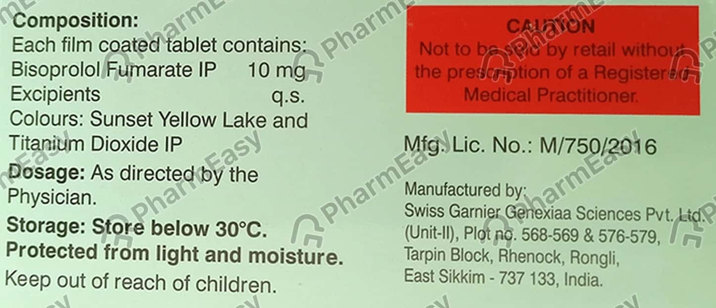 Bisonext 10 MG Tablet (15): Uses, Side Effects, Price & Dosage | PharmEasy