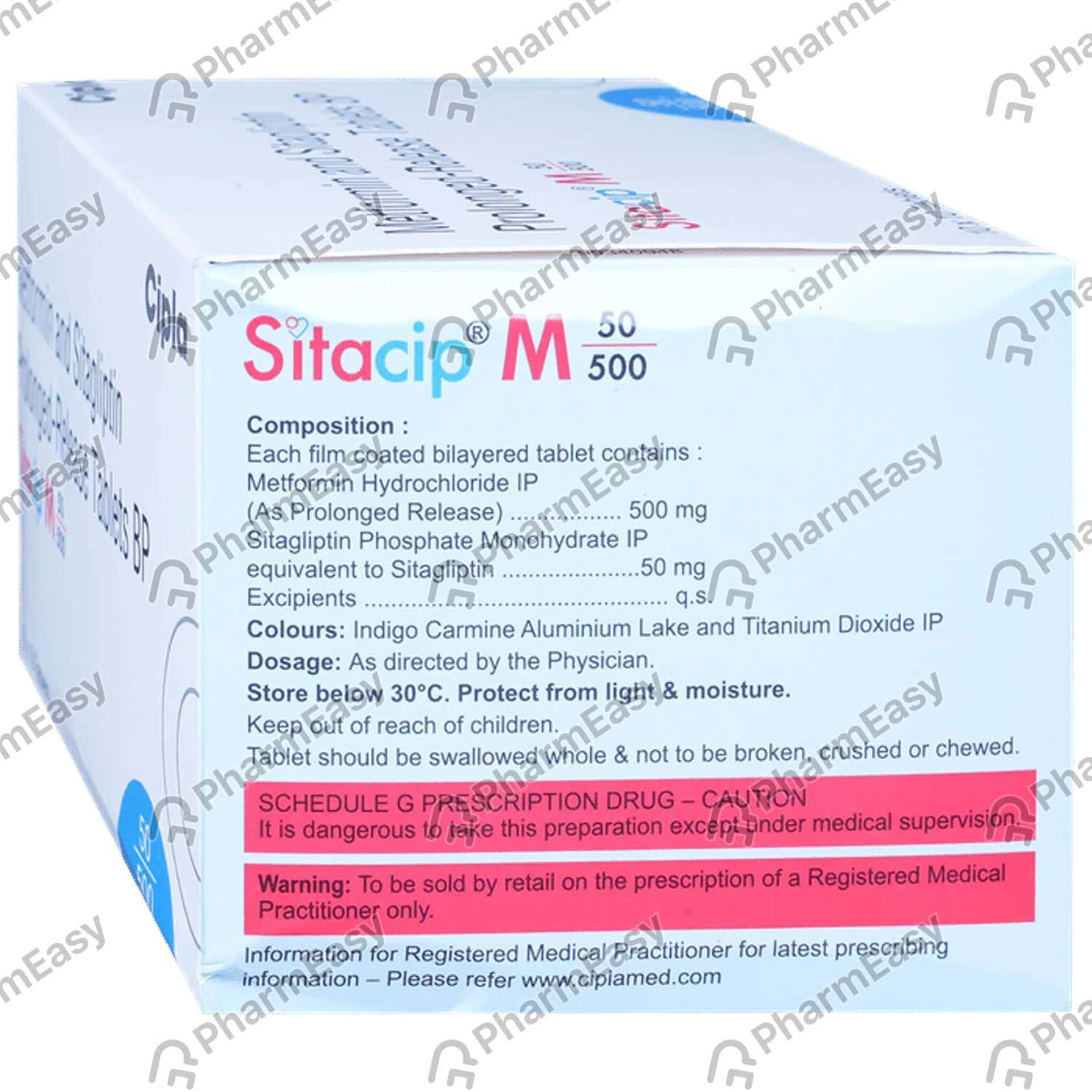Sitacip M 50/500mg Strip Of 10 Tablets: Uses, Side Effects, Price ...