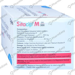 Sitacip M 50/500mg Strip Of 10 Tablets: Uses, Side Effects, Price ...