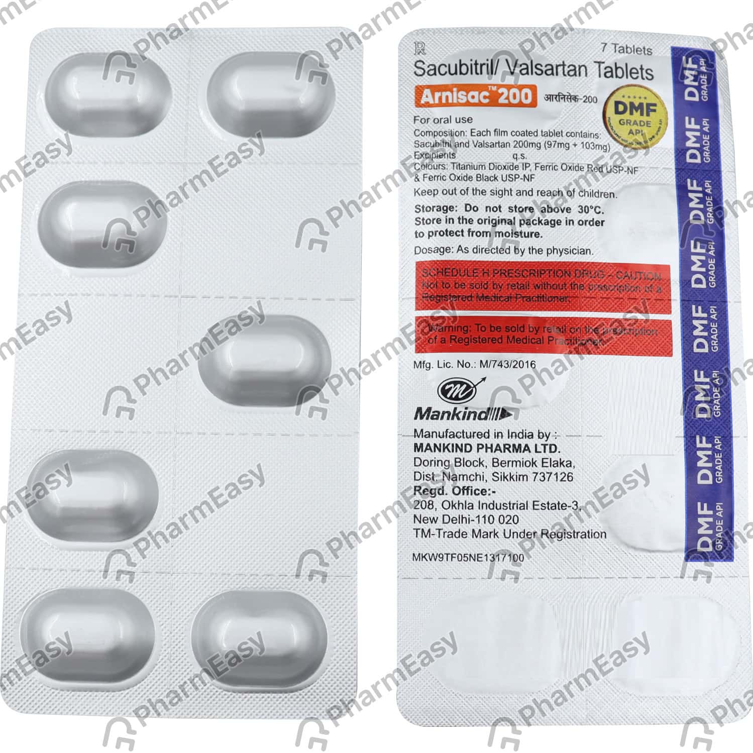 Arnisac 200mg Strip Of 7 Tablets: Uses, Side Effects, Price & Dosage ...