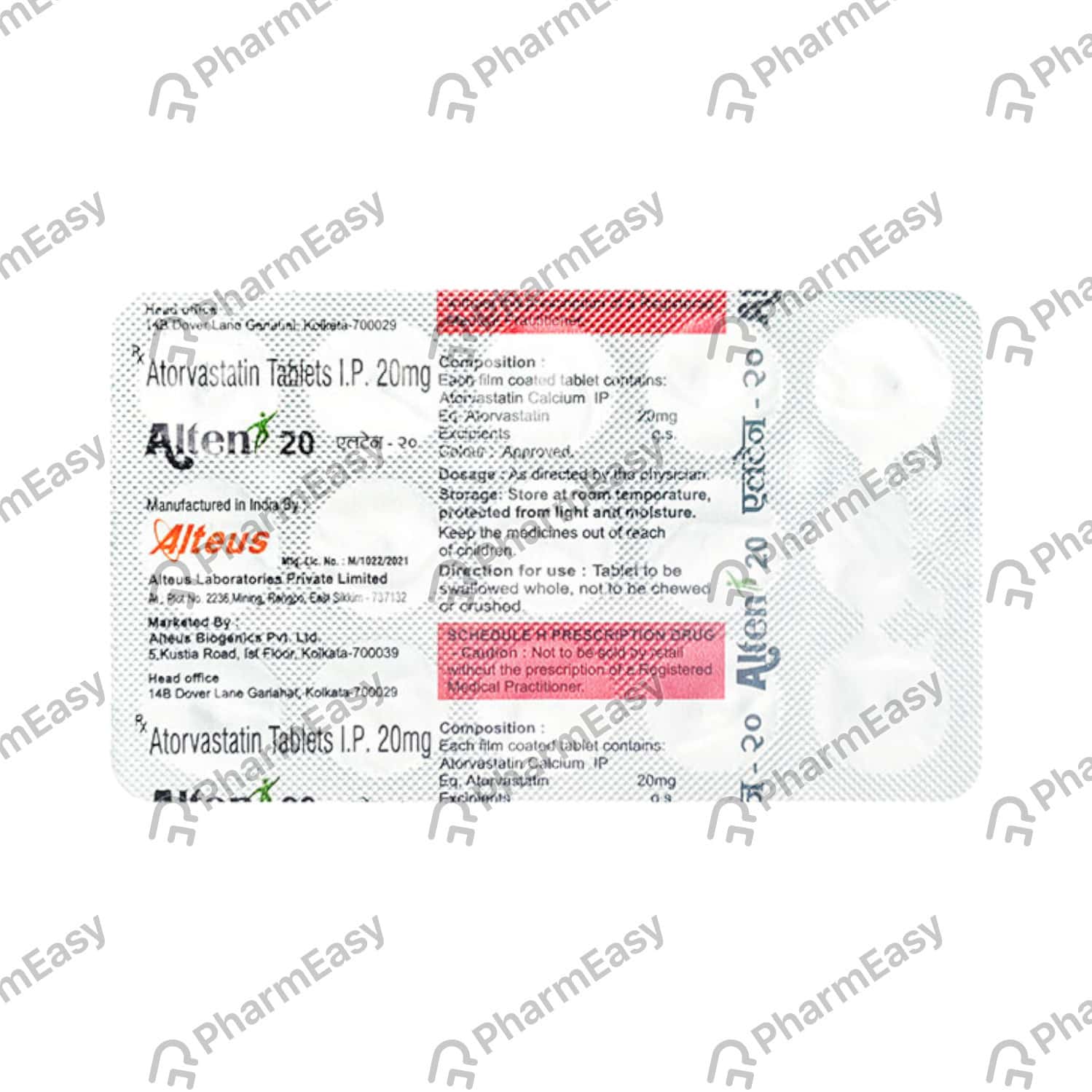 Alten 20 MG Tablet (15): Uses, Side Effects, Price & Dosage | PharmEasy