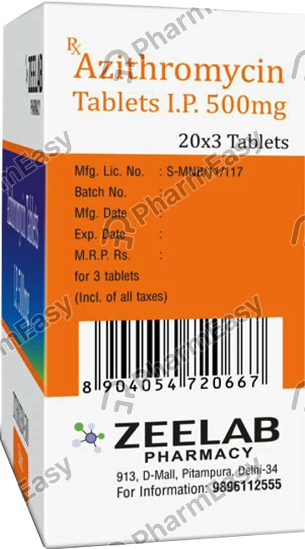 Zithrozem 500 MG Tablet (3): Uses, Side Effects, Price & Dosage | PharmEasy