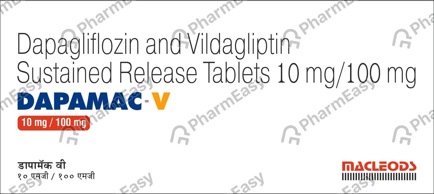 Dapamac V 10/100mg Strip Of 10 Tablets: Uses, Side Effects, Price ...