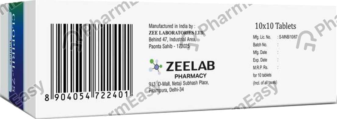 Clopiril 75 MG Tablet (10): Uses, Side Effects, Price & Dosage | PharmEasy