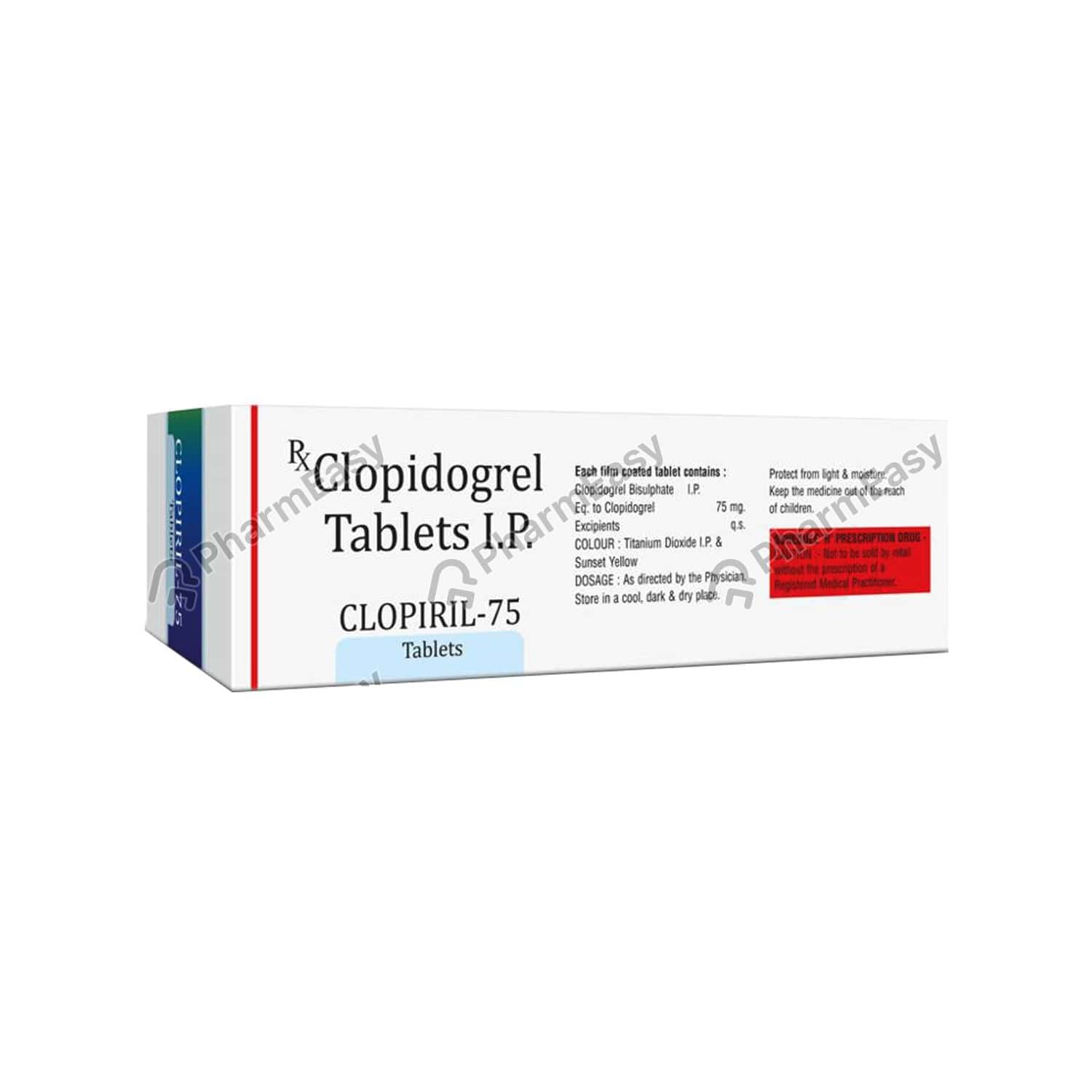 Buy Clopiril 75 MG Tablet (10) Online at Flat 18% OFF* | PharmEasy