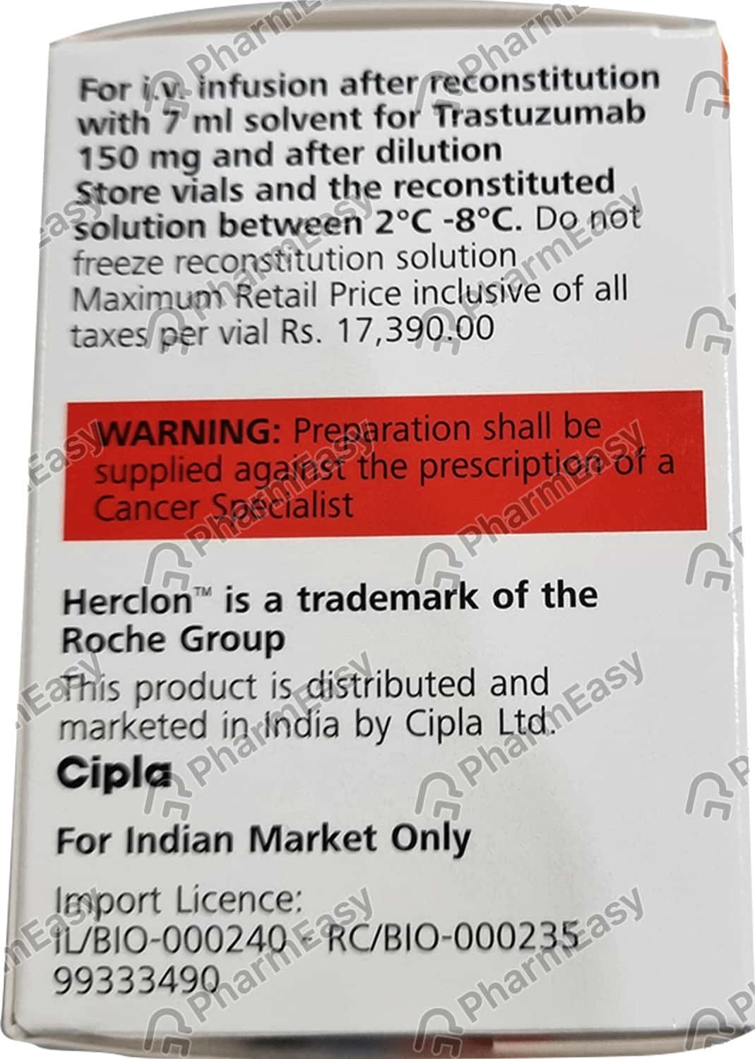 Buy Herclon 150 MG Powder For Infusion (1) Online at Flat 15% OFF ...