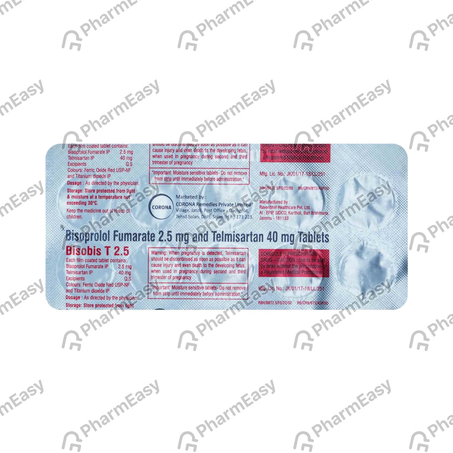 Bisobis T 2.5mg Strip Of 10 Tablets: Uses, Side Effects, Price & Dosage ...