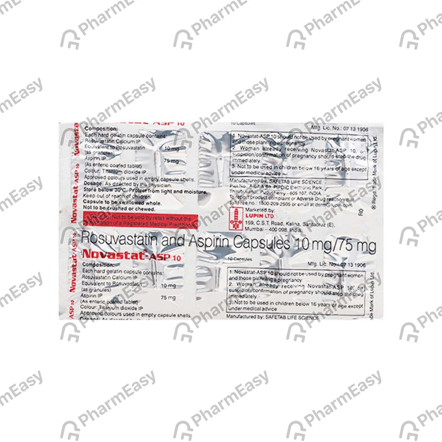 Novastat Asp 10mg Strip Of 10 Capsules: Uses, Side Effects, Price ...