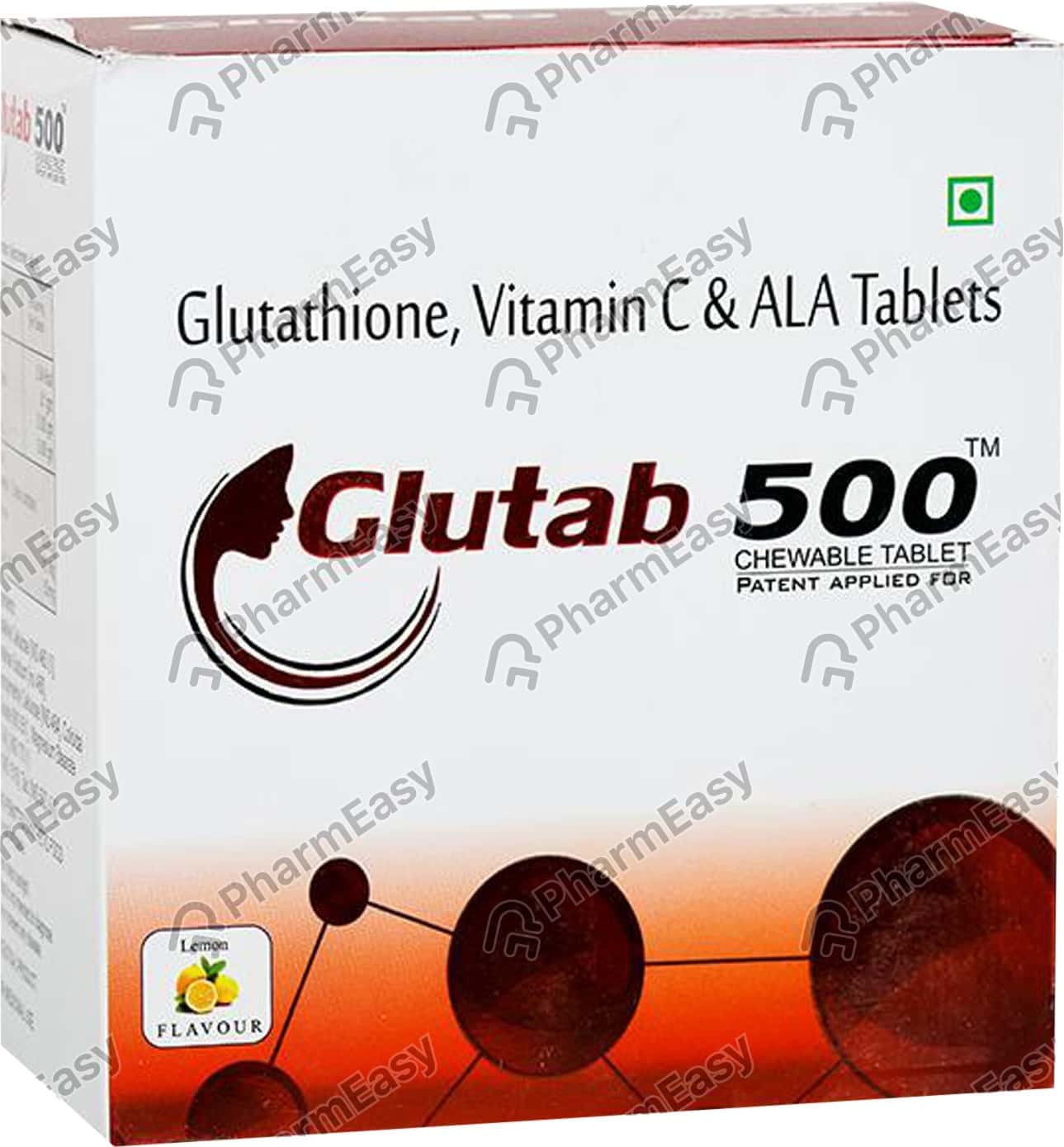 Buy Glutab 500mg Lemon Flavour Strip Of 10 Chewable Tablets Online at ...