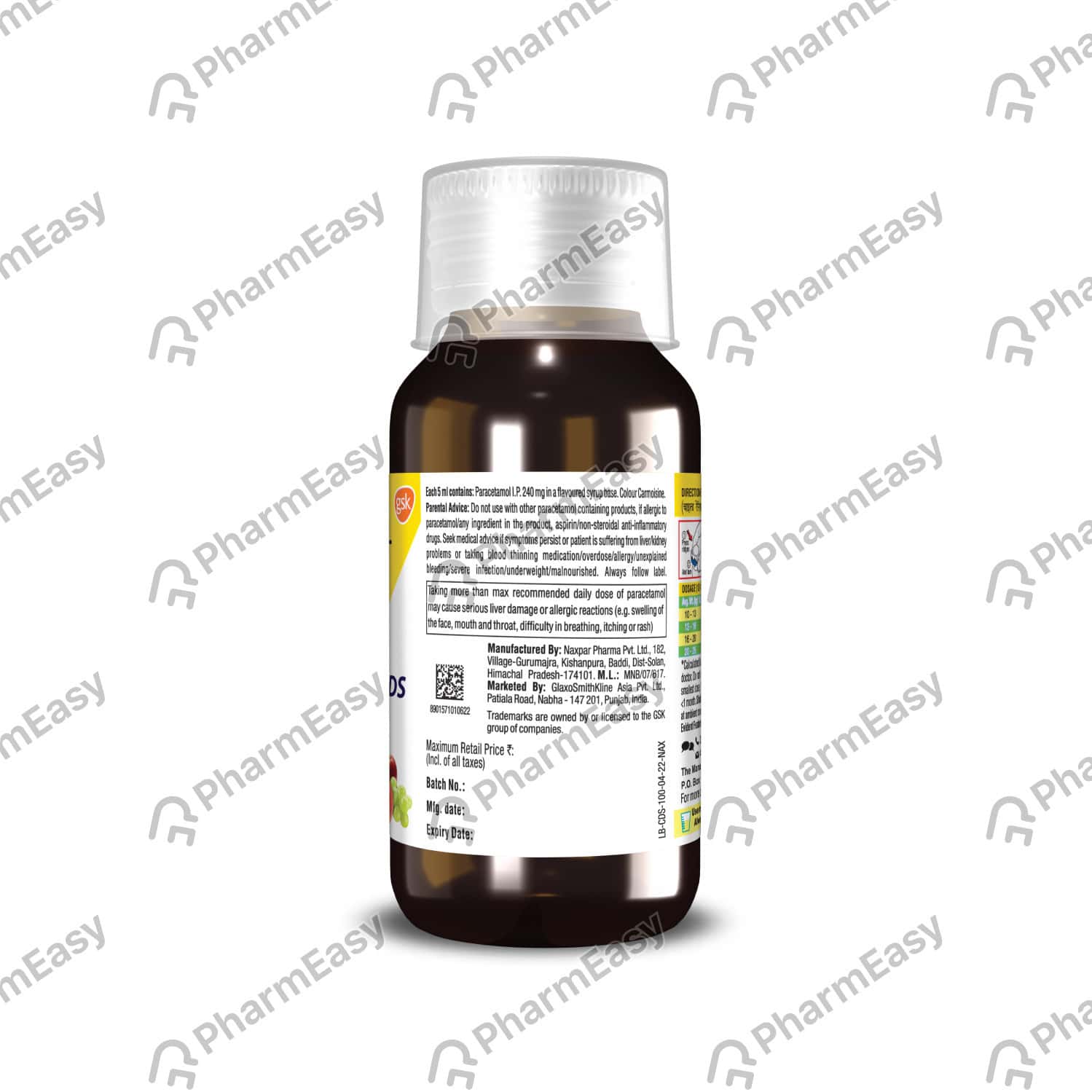 Crocin Ds 240 MG/5ML Suspension (100): Uses, Side Effects, Price ...