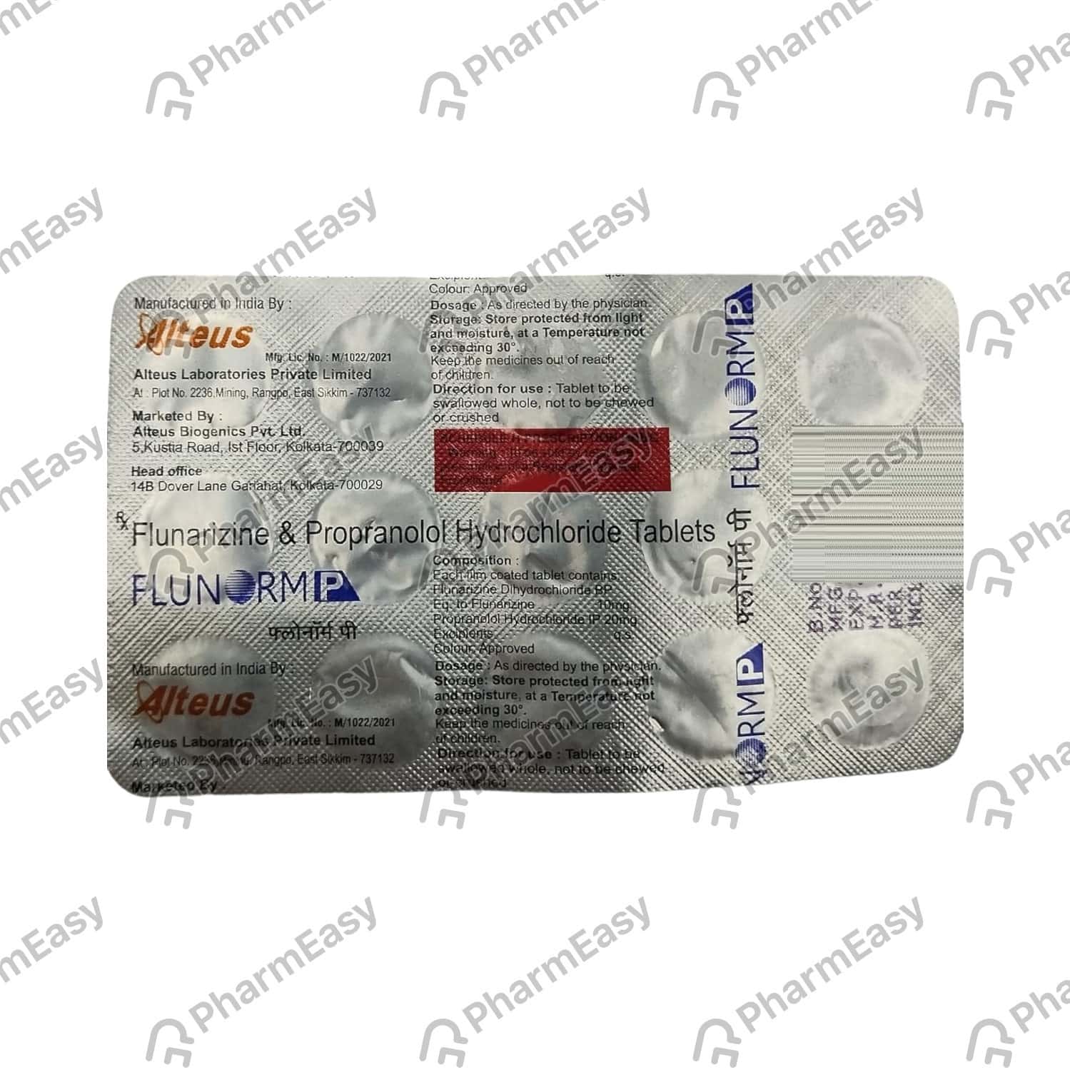 Flunorm P Strip Of 15 Tablets: Uses, Side Effects, Price & Dosage ...