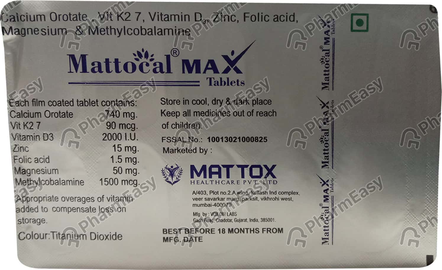 Buy Mattocal Max Strip Of 10 Tablets Online at Flat 15% OFF | PharmEasy